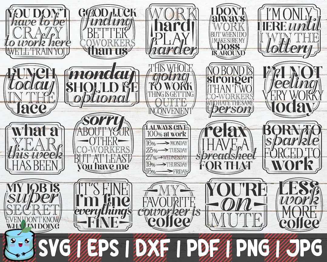 Buy Funny Office SVG Bundle Coworker SVG Cut File Instant Download ...