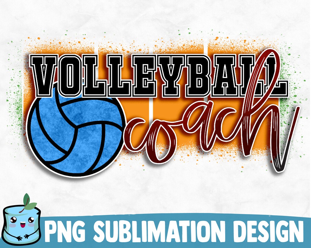 Volleyball Coach Sublimation Design Volleyball PNG Print - Etsy