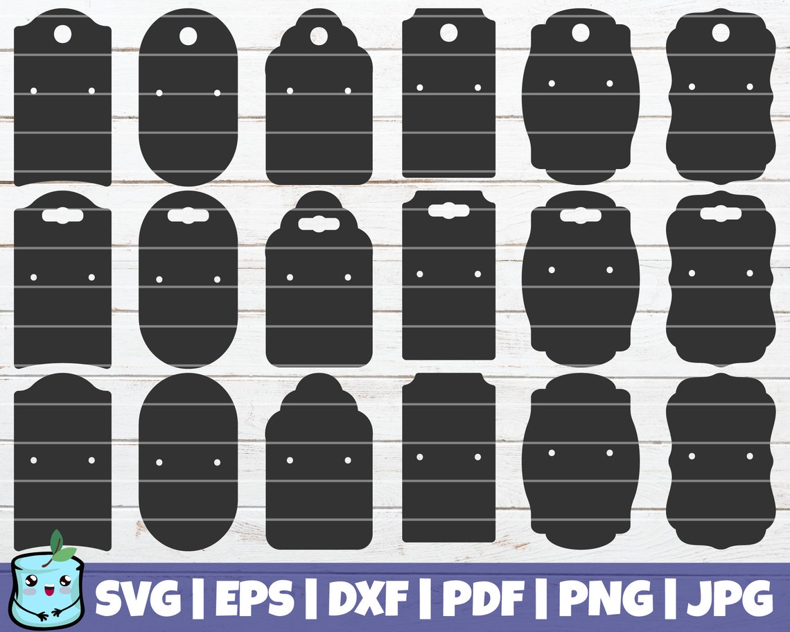 Earring Display Cards SVG Bundle SVG Cut Files Commercial | Etsy