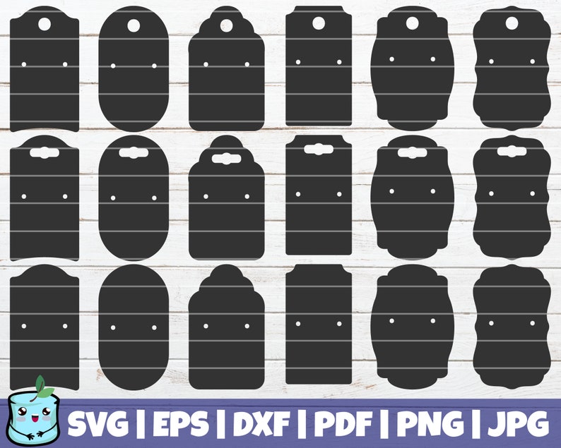 Earring Display Cards SVG Bundle SVG Cut Files Commercial | Etsy