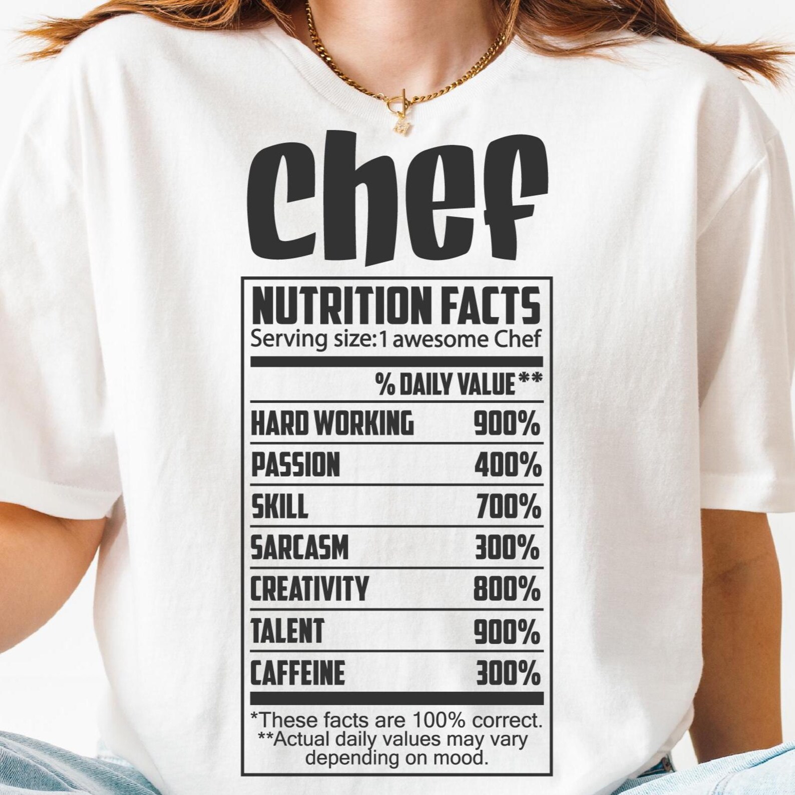 Chef Nutrition Facts PNG SVG Cut File, Funny Chef Gift Svg for Cricut ...