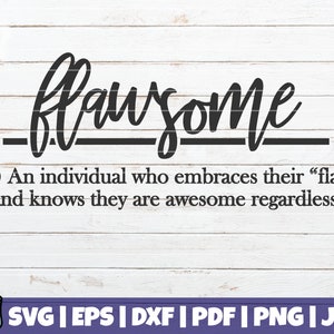 Flawsome Definition SVG Cut File Commercial Use Instant | Etsy
