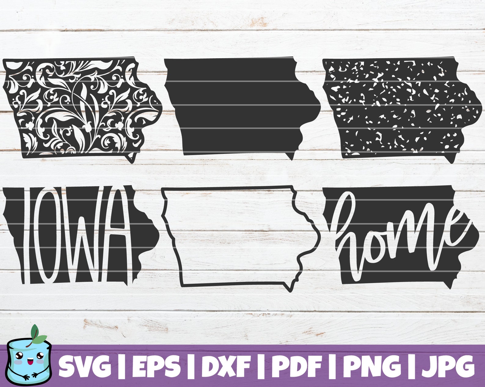 Iowa State SVG Bundle SVG Cut Files Commercial Use - Etsy