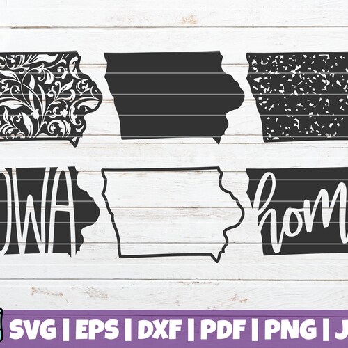 Iowa State SVG Bundle SVG Cut Files Commercial Use | Etsy