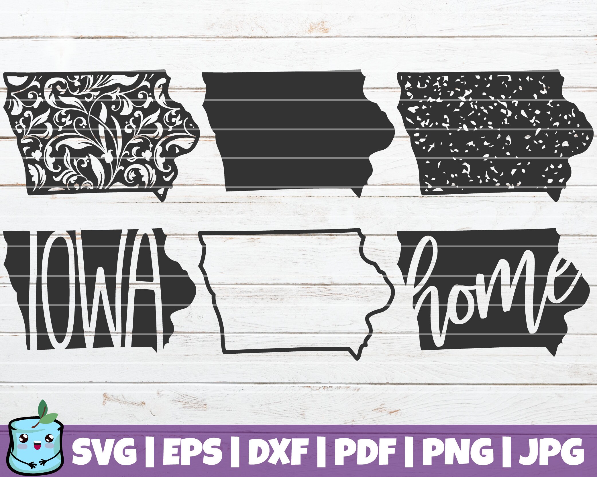 Iowa State SVG Bundle SVG Cut Files commercial use | Etsy