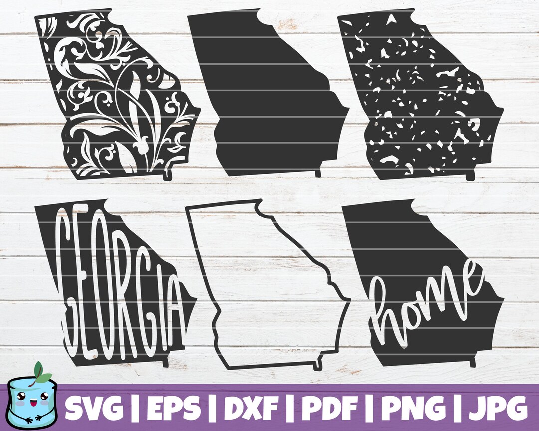Georgia State SVG Bundle SVG Cut Files Commercial Use Instant Download ...