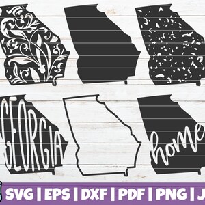 Georgia State SVG Bundle SVG Cut Files Commercial Use - Etsy