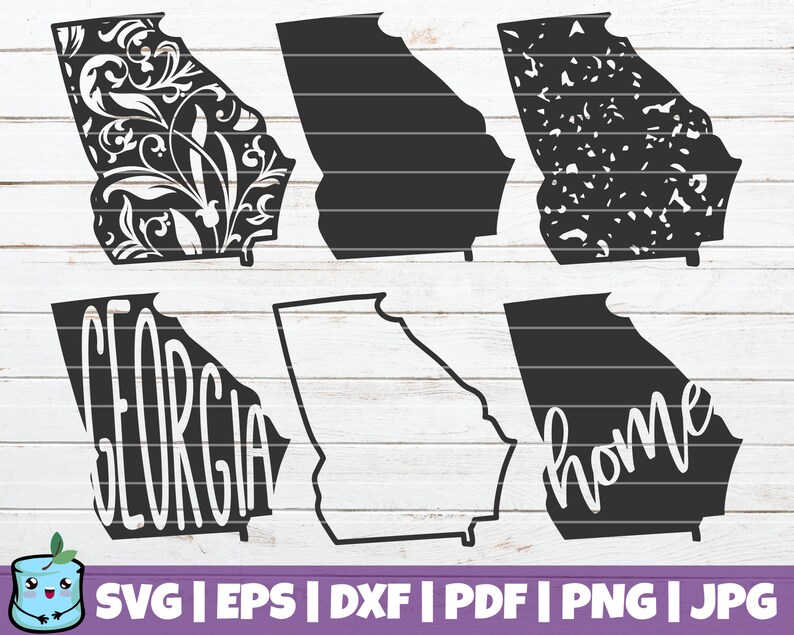 Georgia State SVG Bundle SVG Cut Files Commercial Use - Etsy