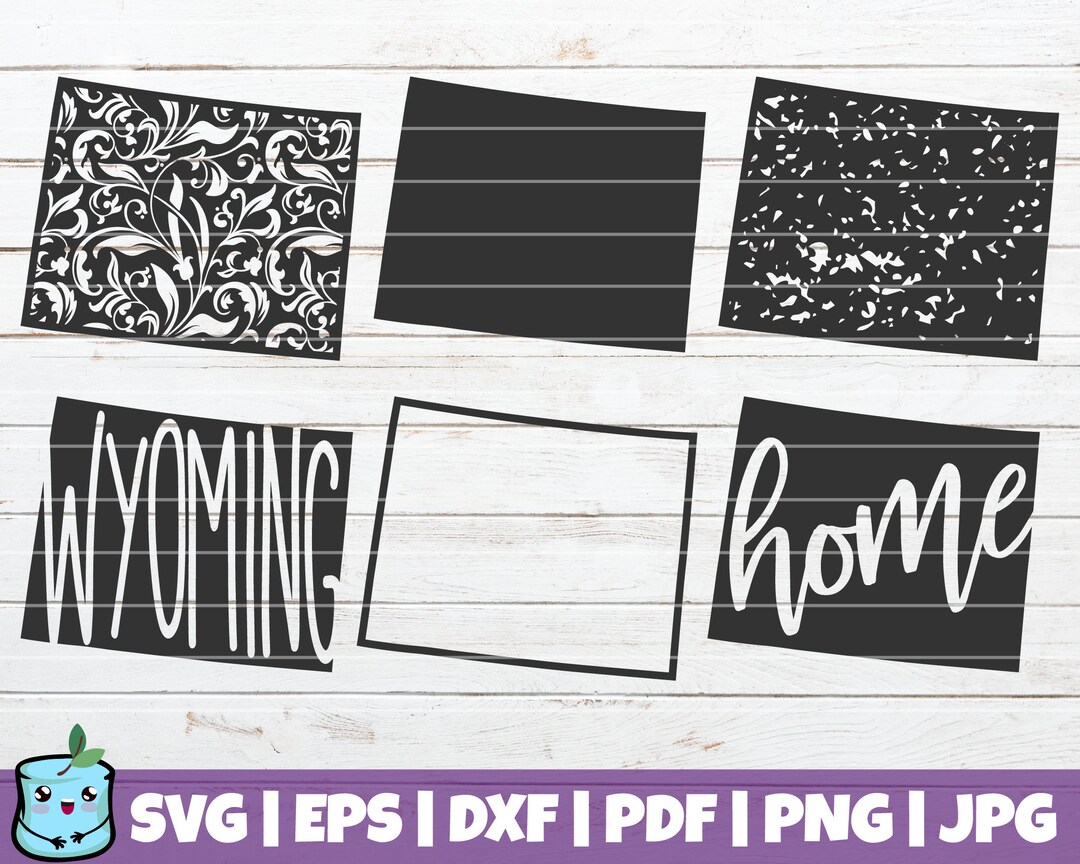 Wyoming State SVG Bundle SVG Cut Files Commercial Use Instant Download ...