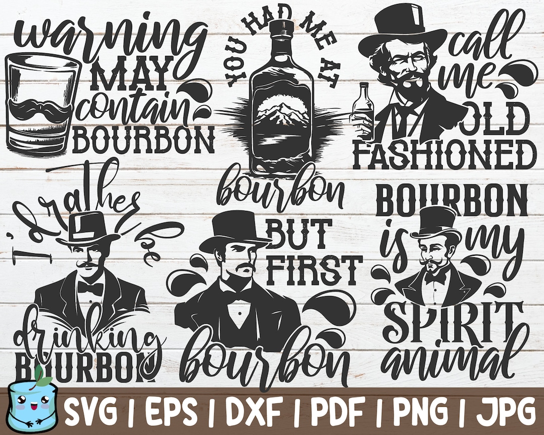 Vintage Bourbon SVG Bundle Drinking SVG Cut Files Instant Download ...