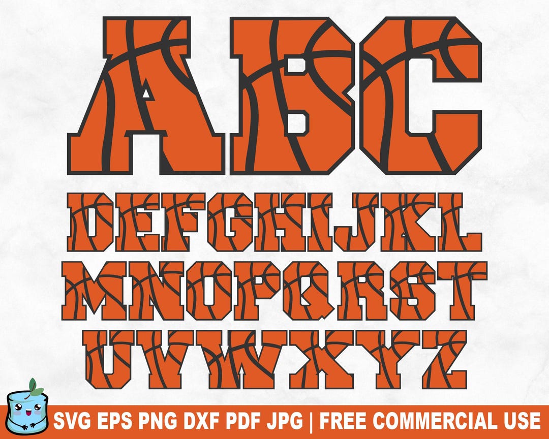 Basketball SVG Letters and Numbers SVG Cut File Commercial Use Instant ...