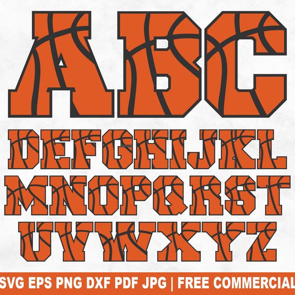 Basketball Font Download - Etsy