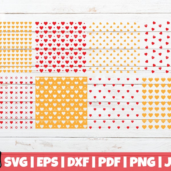 Heart Seamless Pattern Svg - Etsy