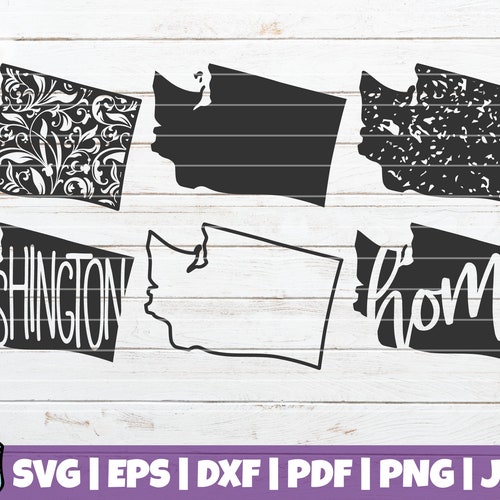 Washington State SVG Bundle SVG Cut Files Commercial Use - Etsy