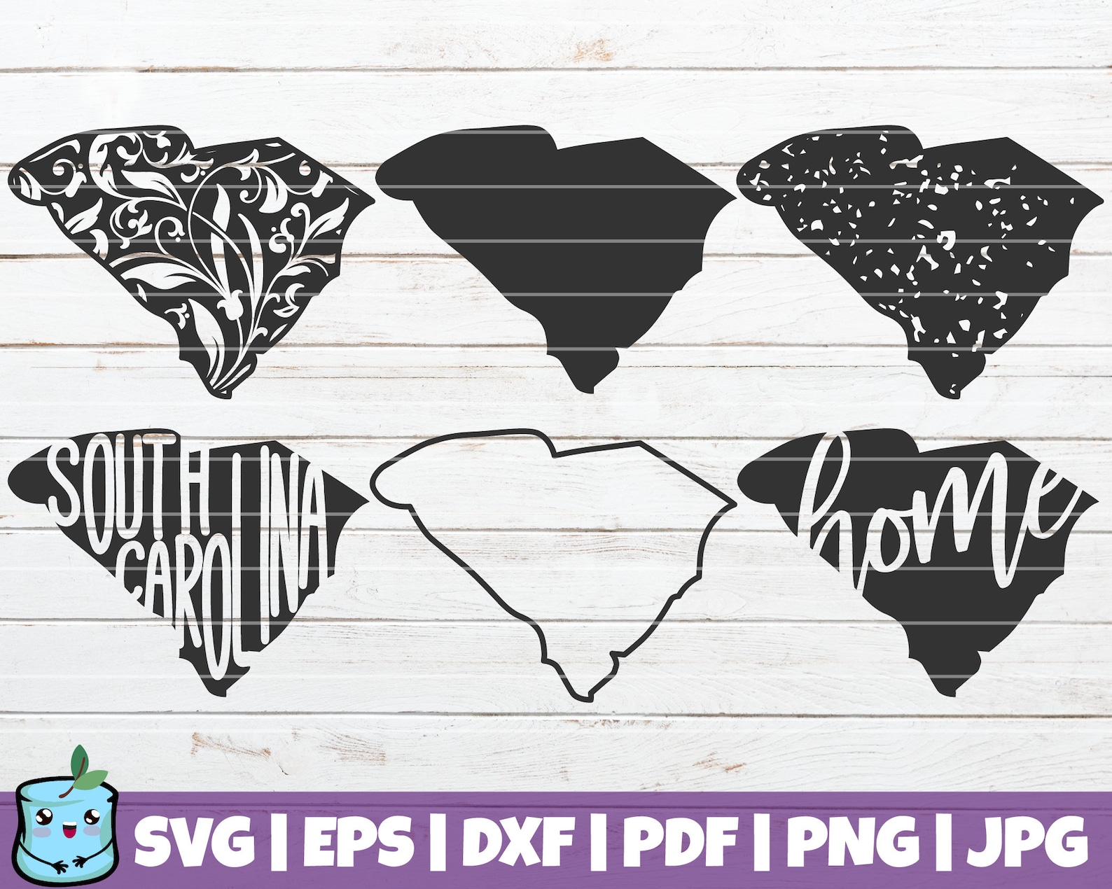South Carolina State SVG Bundle SVG Cut Files Commercial - Etsy