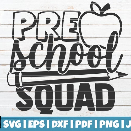 Preschool Squad SVG Cut File Back to School SVG Commercial - Etsy
