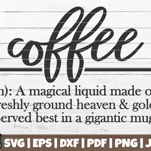 Coffee Definition SVG Cut File Commercial Use Instant - Etsy