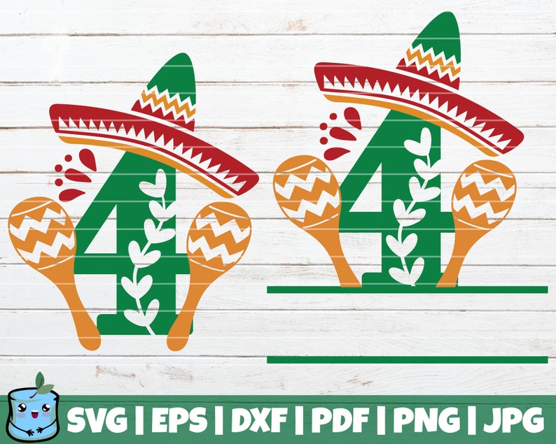 Fiesta Birthday Numbers SVG Bundle Split Monogram SVG | Etsy