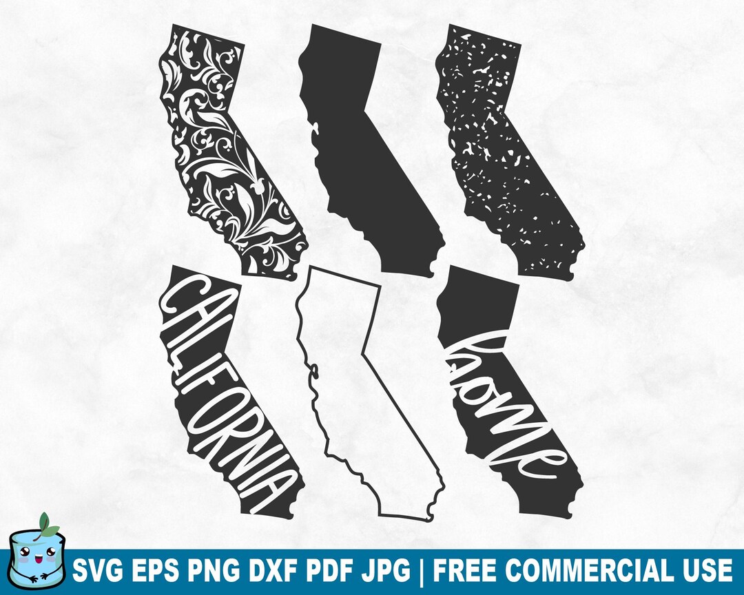 California State SVG Cut File, California Outline Distressed Home SVG ...