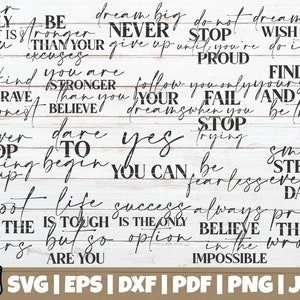 Motivational Sayings SVG Bundle | SVG Cut Files | Commercial Use ...