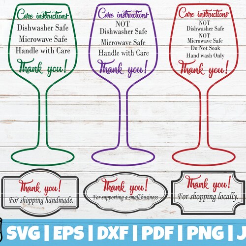 Care Card SVG Cut File Bundle Commercial Use Cuttable Care - Etsy