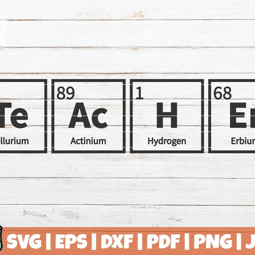 Teacher Periodic Table SVG Cut File Commercial Use Instant - Etsy