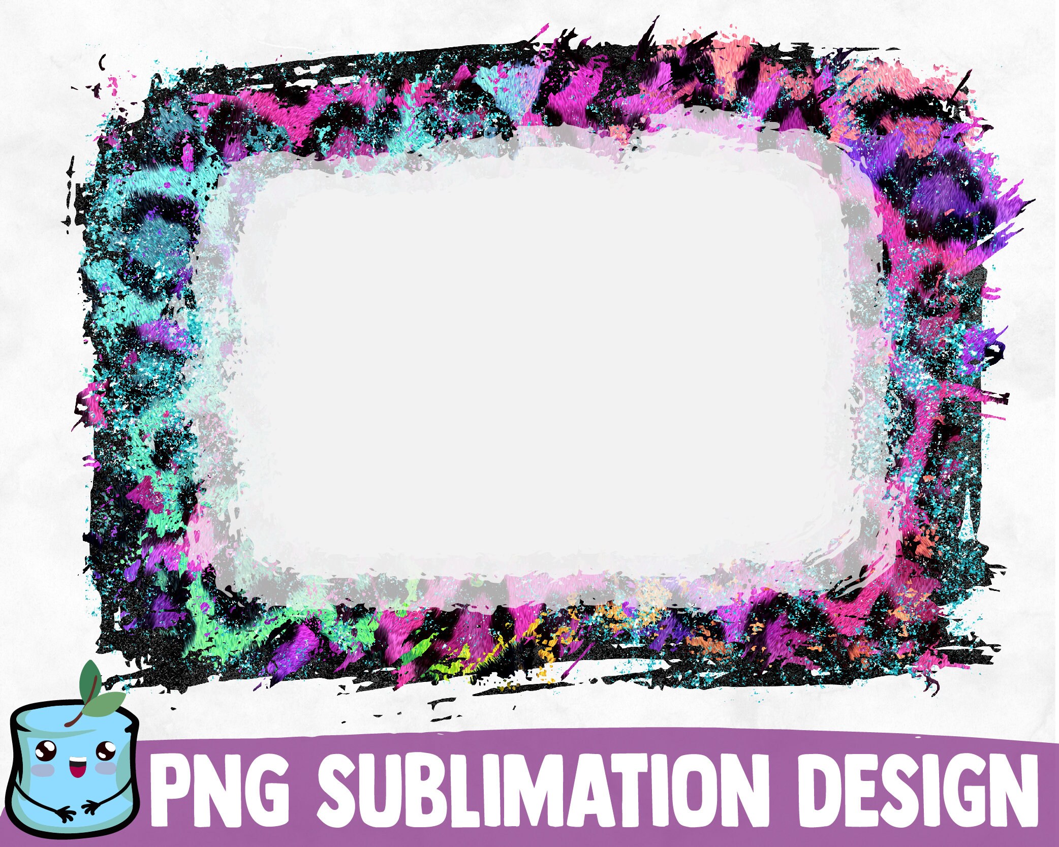 Bleached Sublimation Frames Bundle | Distressed Frames PNG Print ...