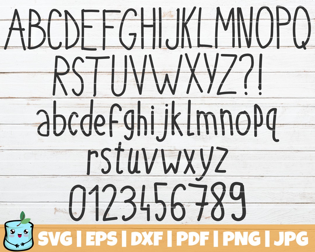 Doodle Alphabet SVG Cut File | Commercial Use | Instant Download | Hand ...