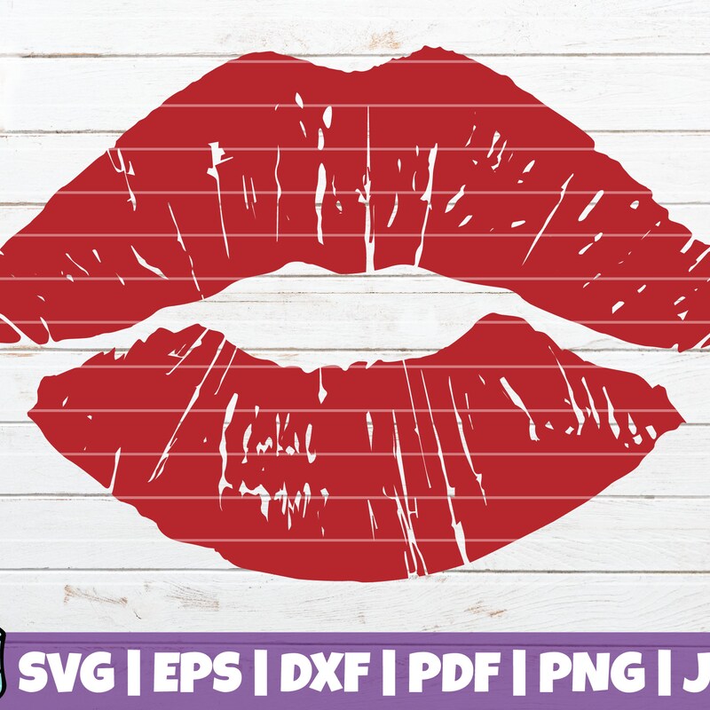 Distressed Lips Svg - Etsy