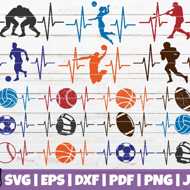Basketball Heartbeat Svg - Etsy