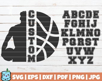 Basketball Customizable Frame SVG Cut File Commercial Use | Etsy