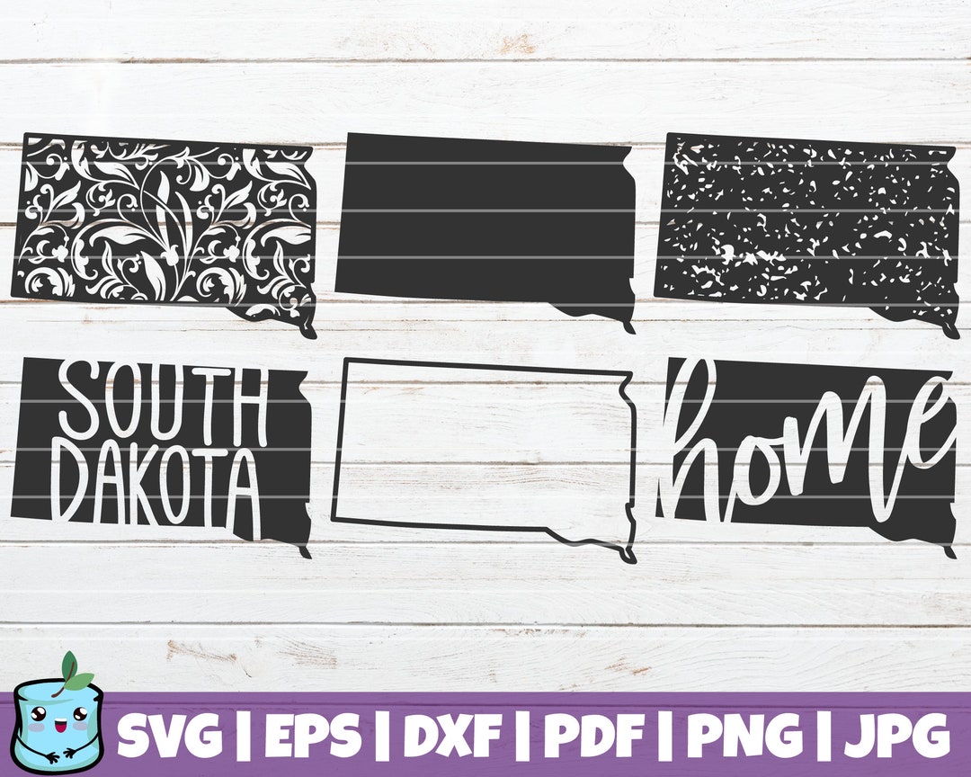 South Dakota State SVG Bundle SVG Cut Files Commercial Use Instant ...