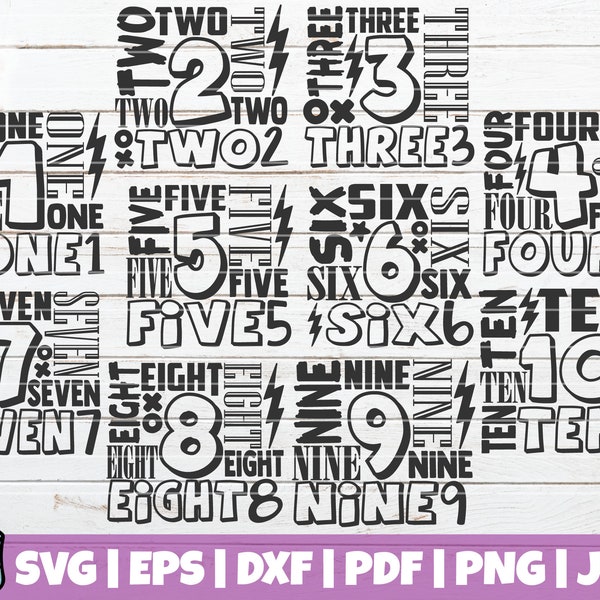 Numbers Clip Art - Etsy