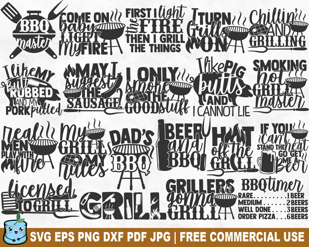 Barbecue Master SVG Bundle, Funny Grill Bbq Dad SVG Cut File for Cricut ...