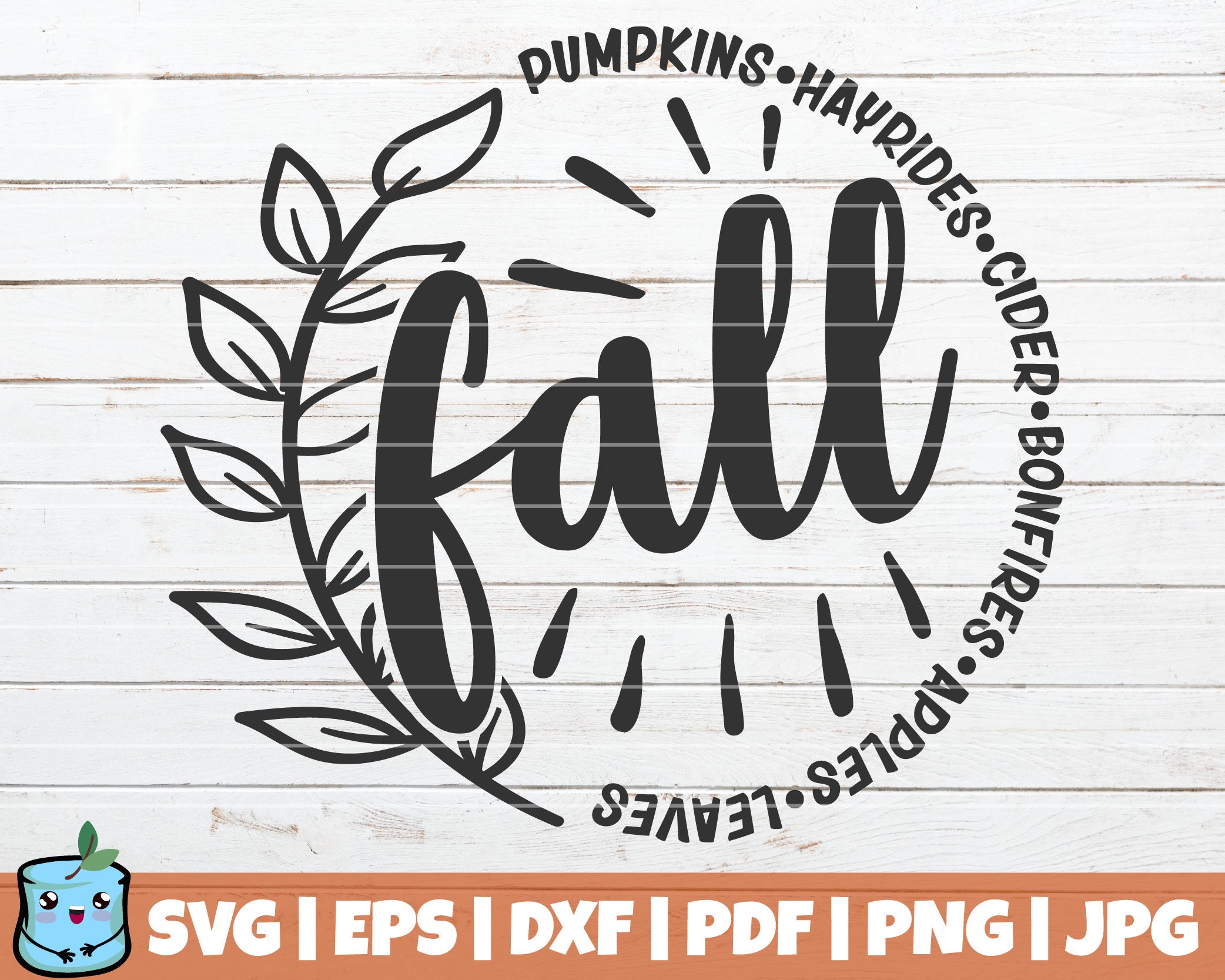 Fall SVG Cut File Commercial Use Instant Download | Etsy