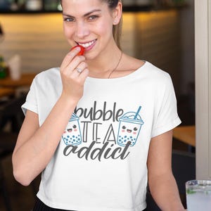 Bubble Tea Addict SVG Cut File Boba Tea SVG Instant Download Commercial ...