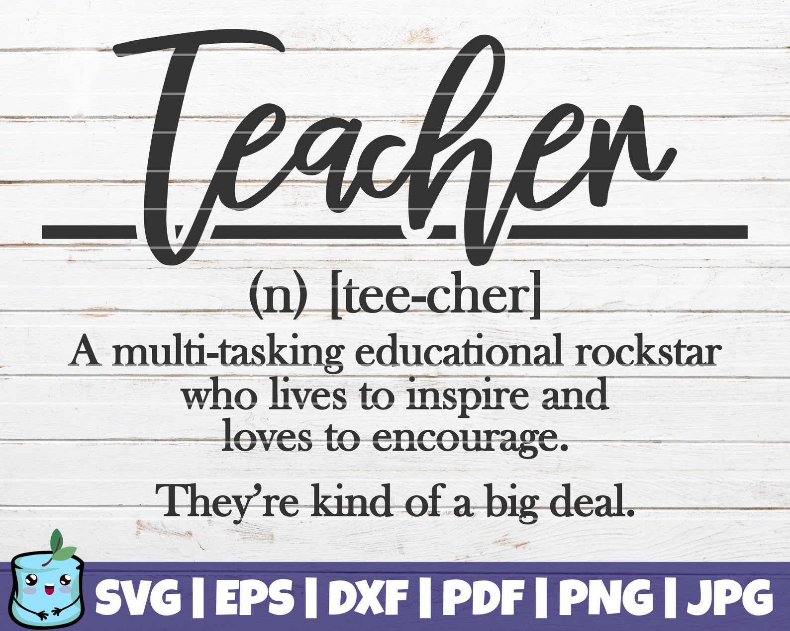 Teacher Definition SVG Cut File Commercial Use Instant - Etsy