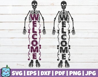 Skeleton Welcome Sign Svg - Etsy