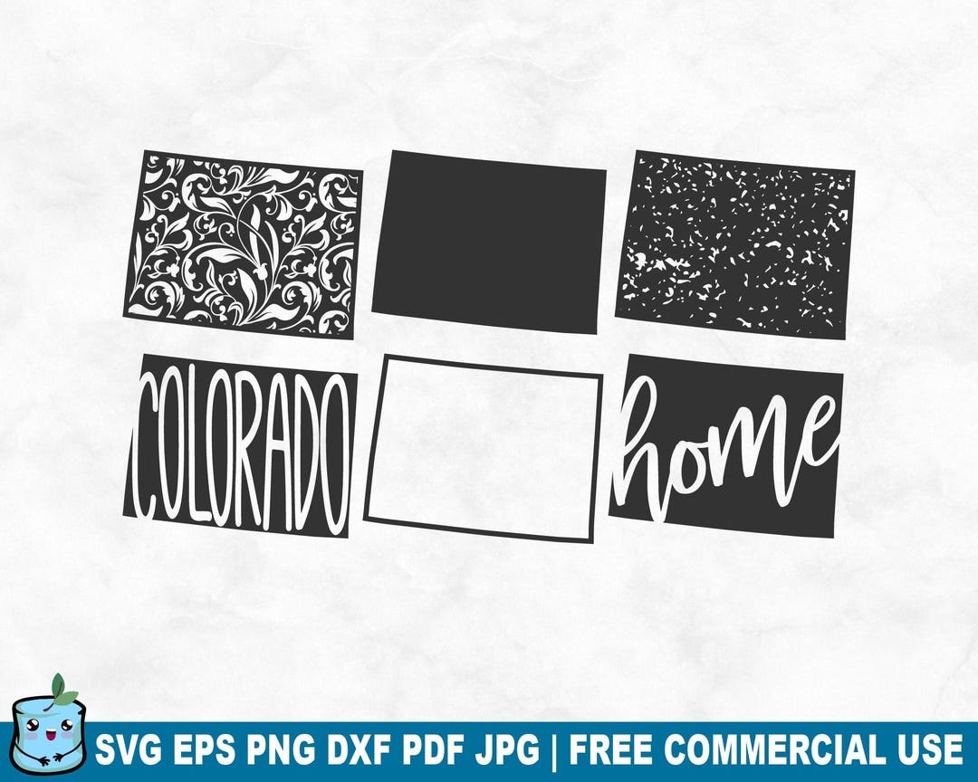 Colorado State SVG Bundle | SVG Cut Files | Commercial Use | Instant ...