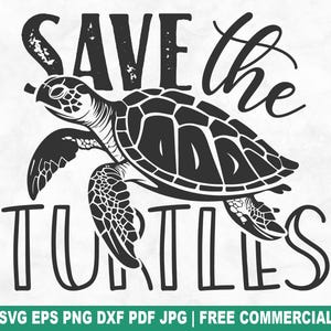 Save the Turtles SVG Cut File, Sea Turtle Rescue SVG for Cricut ...
