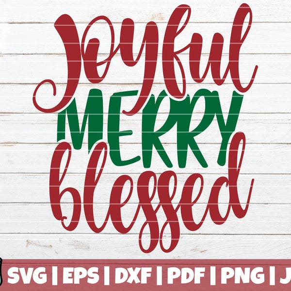 Joyful Merry Blessed Svg - Etsy