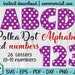 Polka Dot Alphabet and Numbers SVG Cut File | Dotted Font | Commercial ...
