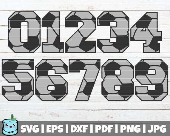 Soccer Numbers SVG Cut Files Commercial Use Instant | Etsy