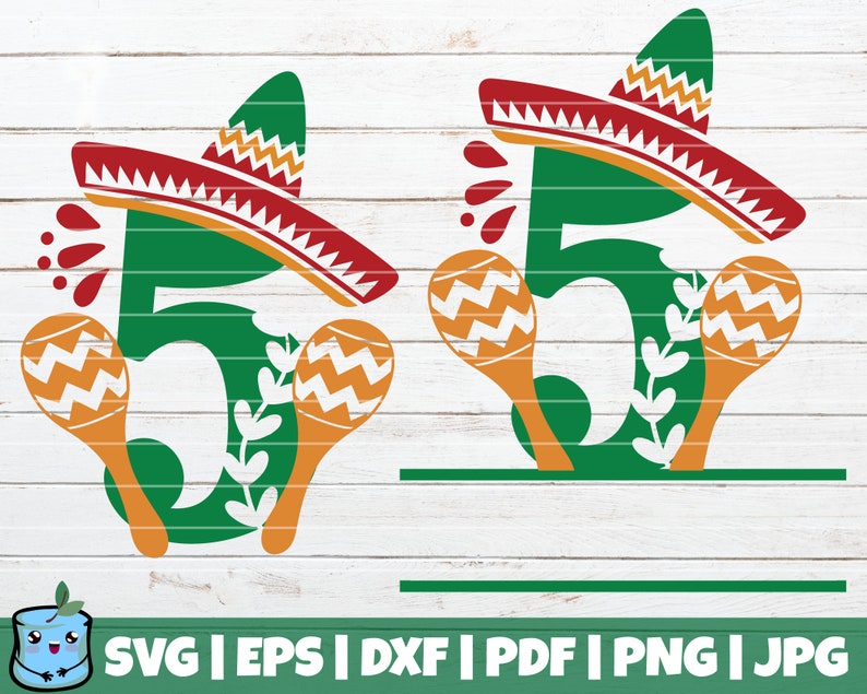 Fiesta Birthday Numbers SVG Bundle Split Monogram SVG | Etsy