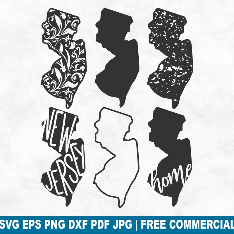 New Jersey Svg - Etsy