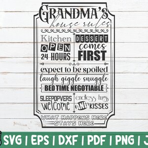 House Rules SVG Bundle | Family Rules SVG Cut Files | Commercial Use ...