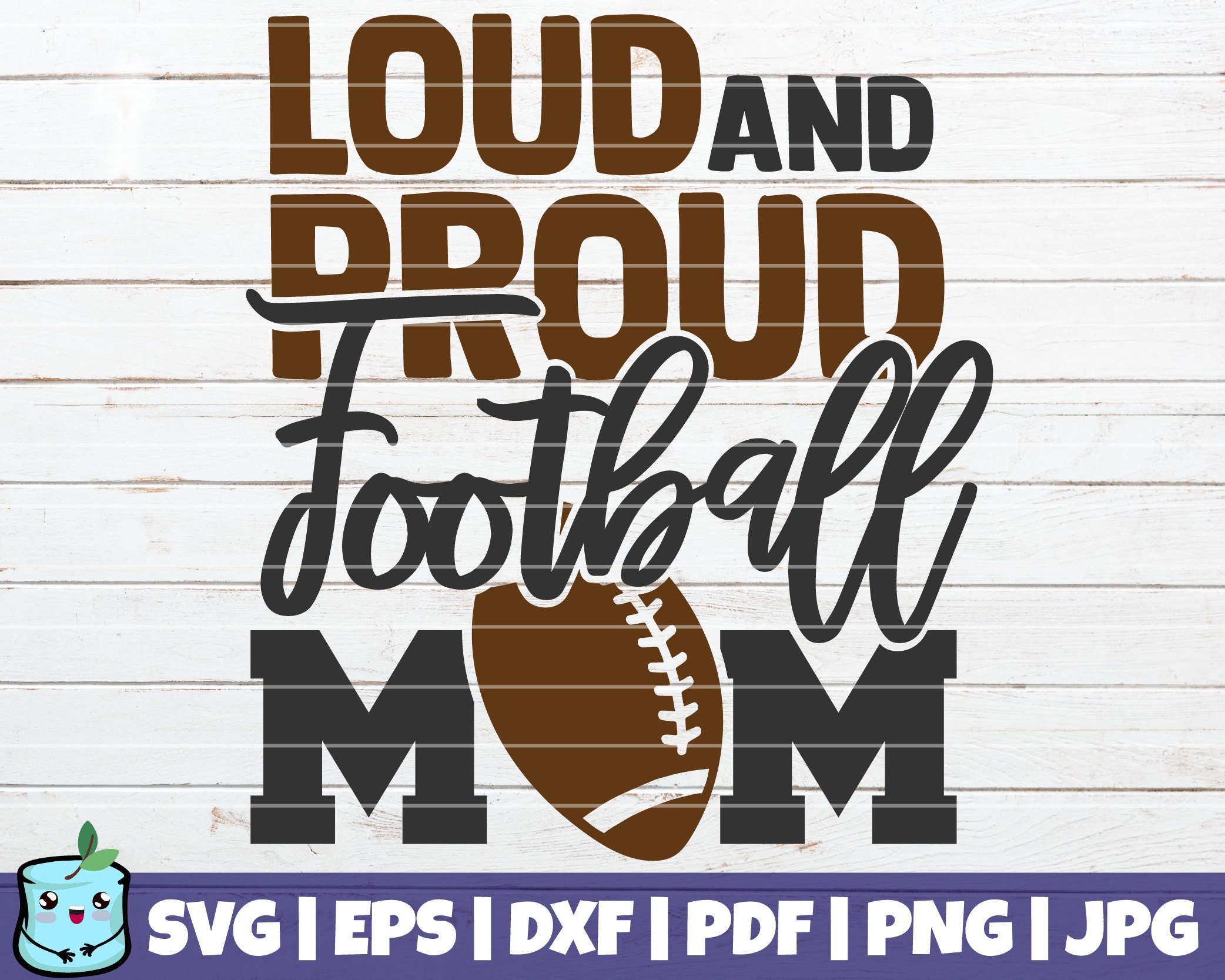 5 Football Mom SVG Cut Files Football SVG Bundle - Etsy