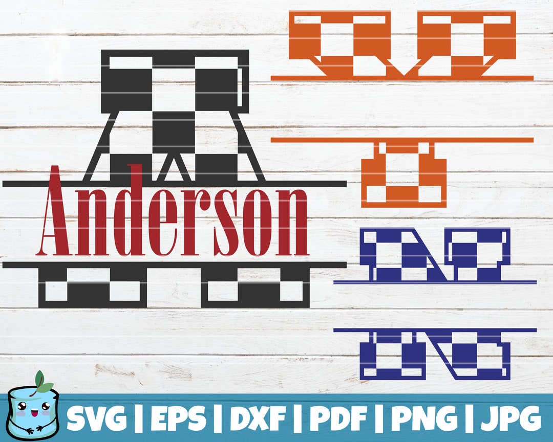 Checkered Monogram Letters SVG Cut File | SVG Bundle | Commercial Use ...
