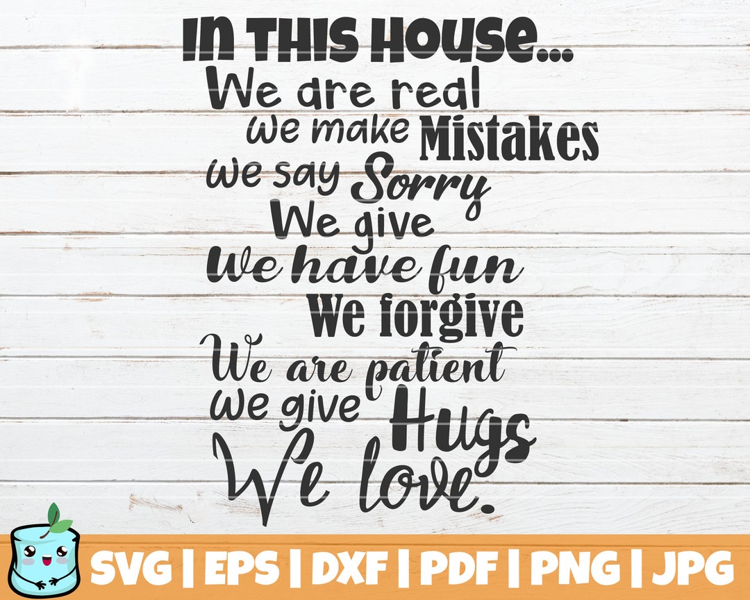 In This House... SVG Cut Files | Commercial Use | Instant Download ...