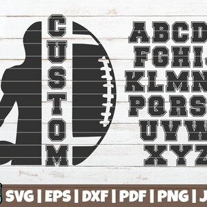 Football Custom Frame SVG Cut File Sport Alphabet Included - Etsy
